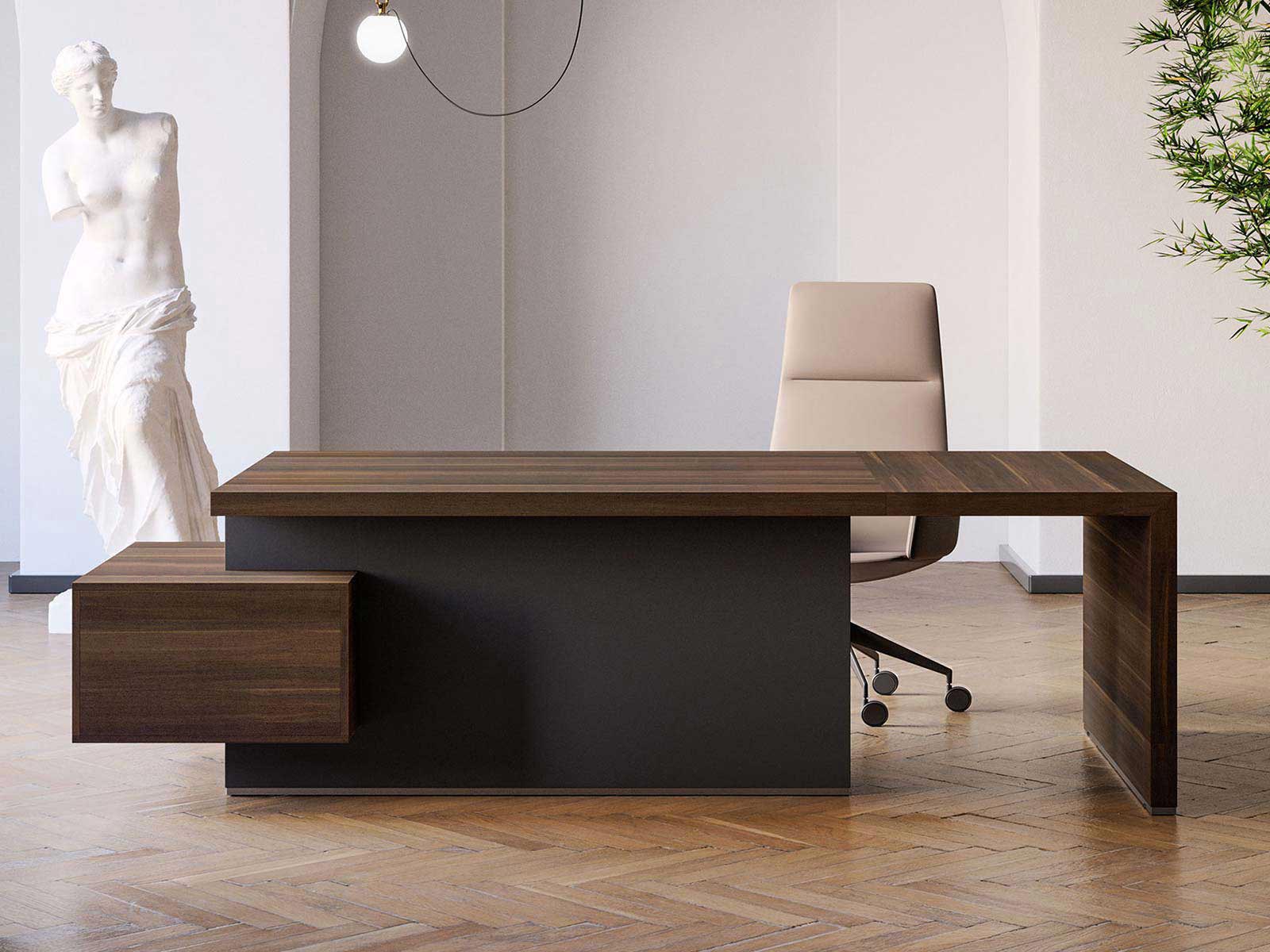 Bureau de direction Maestro avec caisson | bureau direction haut de ...