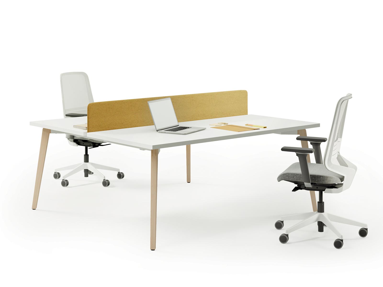 Bureau bench 2 personnes Timber | bureau partagé 2 personnes en bois ...