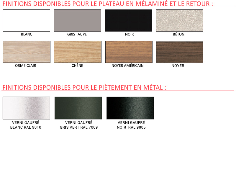 Bureau de direction Be1 avec retour | bureau direction pas cher avec ...