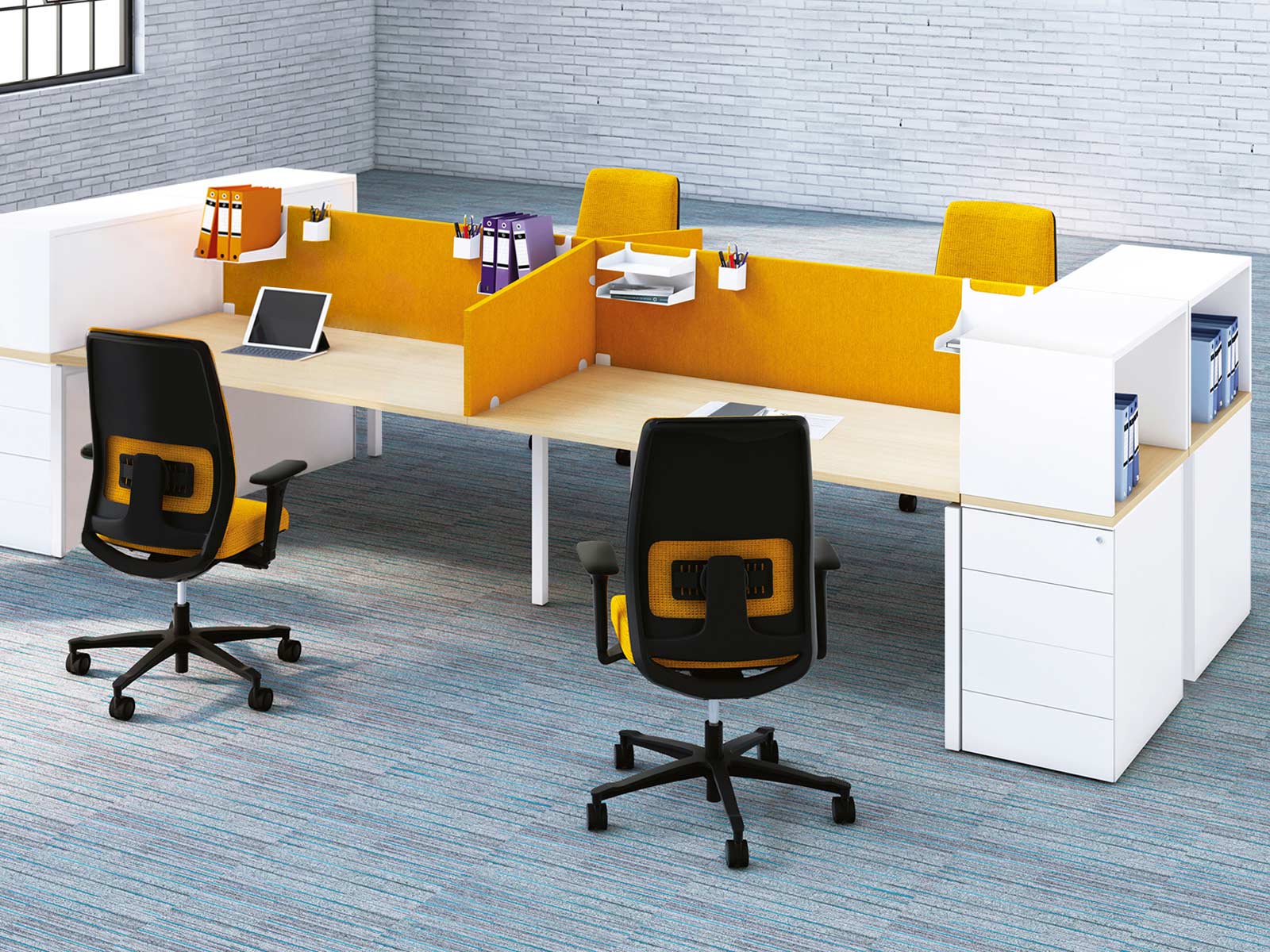 Bureau bench 4 personnes Cinétic Arche | Bureau 4 personnes français